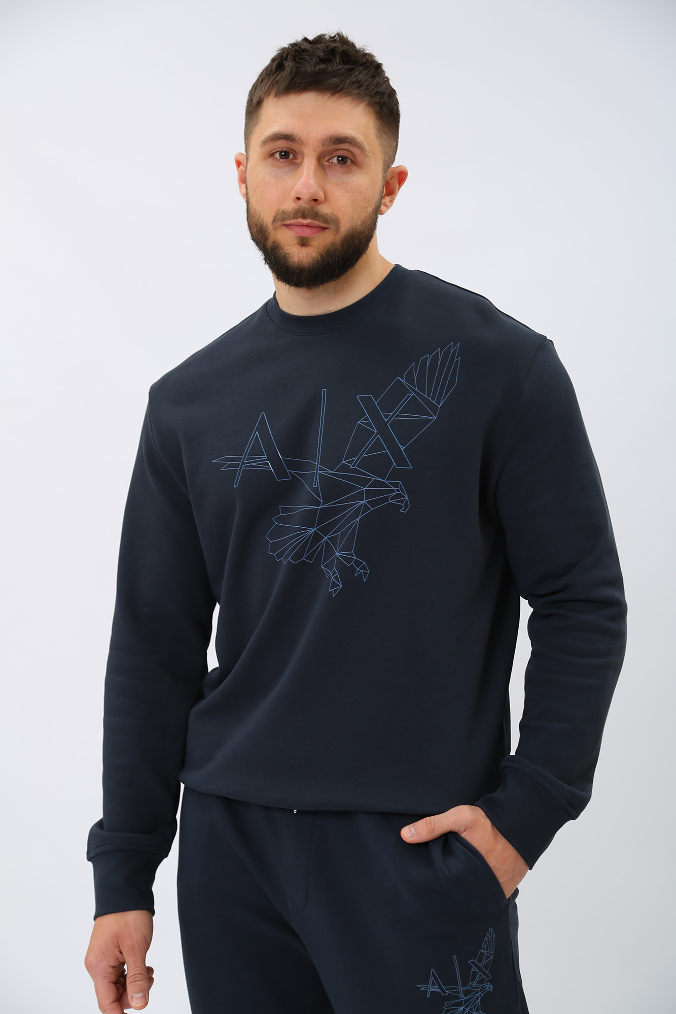 Свитшот Armani Exchange 3RZMAQ_ZJTDZ_1510_NAVY купить в интернет ...